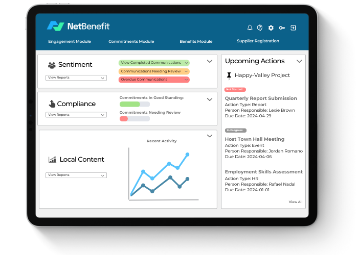NetBenefit Software | Socioeconomic Impact, Local Content & Community Benefits